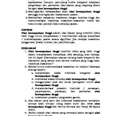 Panduan High Alert Lasa Norum 2014 Fix [PDF] | Documents Community Sharing