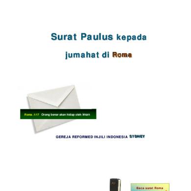 Penjelasan Surat Paulus kepada jumahat di Roma.pdf [PDF] | Documents Community Sharing