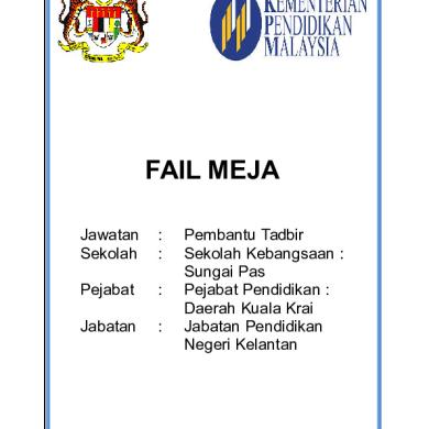 Contoh Fail Meja Mengikut Format Kpm Portal Jpn Perak (2) [PDF ...