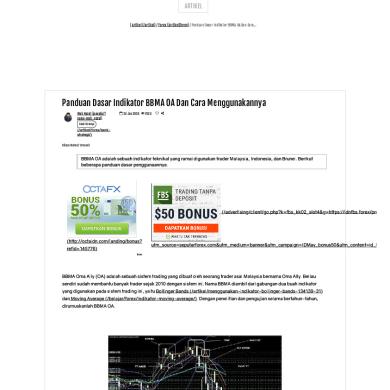 Panduan Dasar Indikator BBMA OA Dan Cara Menggunakannya [PDF] | Documents Community Sharing