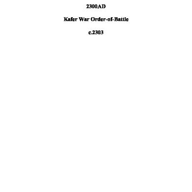 2300ad Orbat - Kafer War [PDF] | Documents Community Sharing