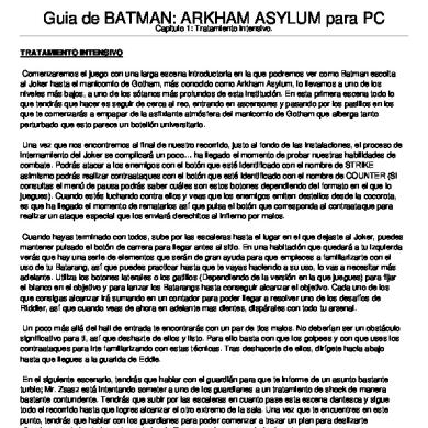 Guia Trucoteca Batman Arkham Asylum Pc [PDF] | Documents Community Sharing