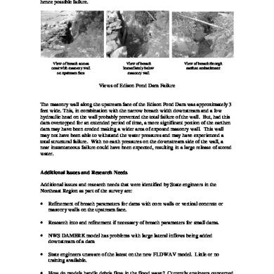 Embankment Dam Failure Part 2 [PDF] | Documents Community Sharing