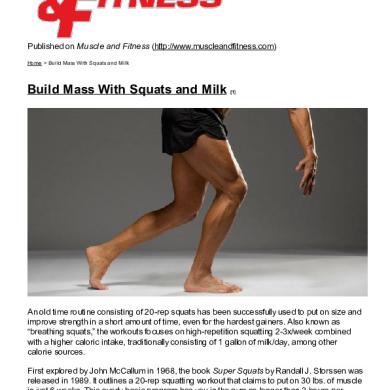 Build Mass With Squats and Milk [PDF] | Documents Community Sharing