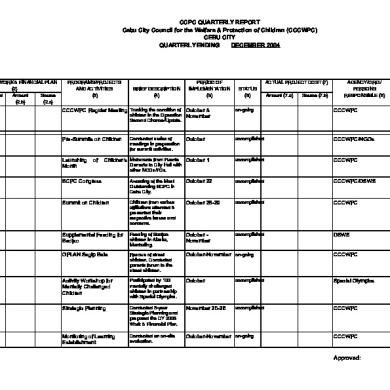 BCPC Plan Sample [PDF] | Documents Community Sharing