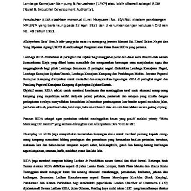 Sejarah MARA [PDF] | Documents Community Sharing
