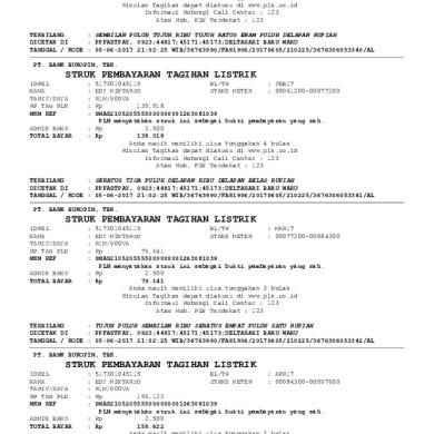 contoh nota pembayaran listrik [PDF] | Documents Community Sharing