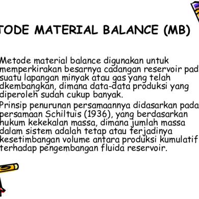 Perhitungan Cadangan Metode Material Balance [PDF] | Documents Community Sharing