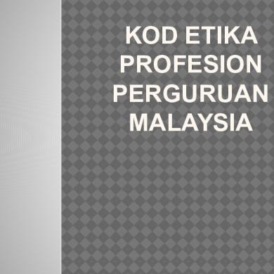 Kod Etika Profesion Perguruan Malaysia [PDF] | Documents Community Sharing