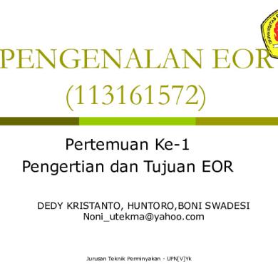 Pengertian Dan Tujuan EOR [PDF] | Documents Community Sharing