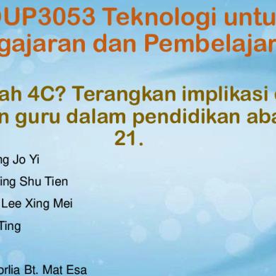 EDUP3053 Teknologi Untuk Pengajaran Dan Pembelajaran TUTORAL 1 [PDF] | Documents Community Sharing