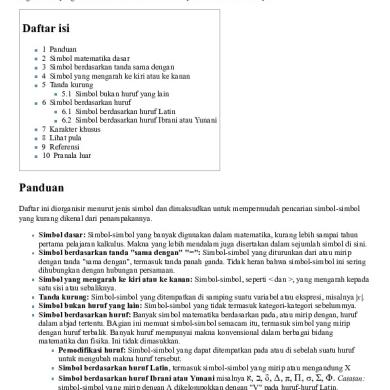 Daftar Simbol Matematika - Wikipedia Bahasa Indonesia, Ensiklopedia ...