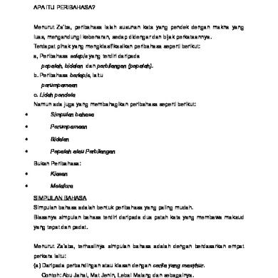Peribahasa Dan Bidalan Bahasa Melayu [PDF] | Documents Community Sharing