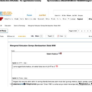 Mengenal Kekuatan Gempa Berdasarkan Skala MMI _ Kaskus - The Largest Indonesian Community [PDF ...