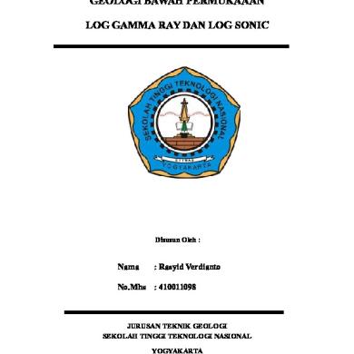 TUGAS Log Gamma Ray Dan Log Sonic(Geologi Bawah Permukaan) [PDF] | Documents Community Sharing