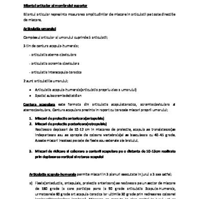Bilantul Muscular Si Articular Al MS [PDF] | Documents Community Sharing