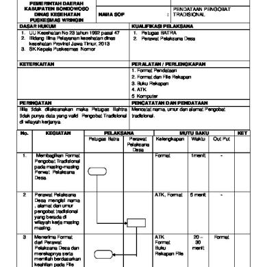 SOP Pendataan Batra Baru [PDF] | Documents Community Sharing