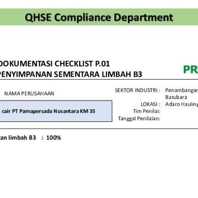 Dokumentasi checklist P.01 TPS LB3 Lengkap.pdf [PDF] | Documents Community Sharing