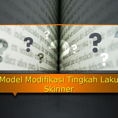 Model Modifikasi Tingkah Laku Skinner [PDF] | Documents Community Sharing
