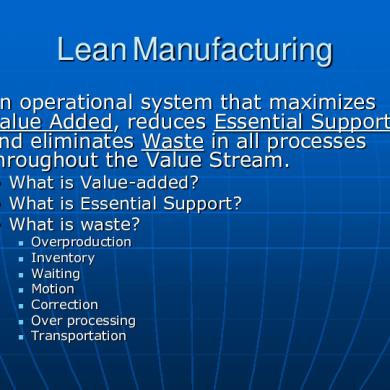 Lean Manufacturing.pdf [PDF] | Documents Community Sharing