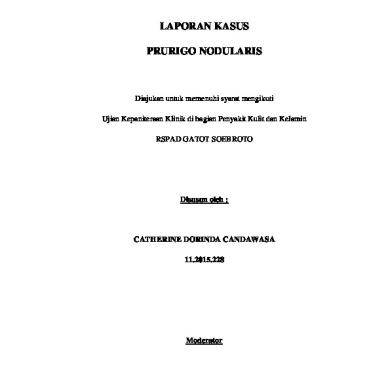 Lembar Pengesahan Cdc Prurigo [PDF] | Documents Community Sharing