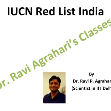 IUCN Red List in India by Dr. Ravi Agrahari\'s Classes [PDF ...