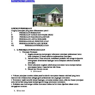 Contoh Standar Metode Pelaksanaan Pekerjaan Konstruksi Gedung [PDF ...