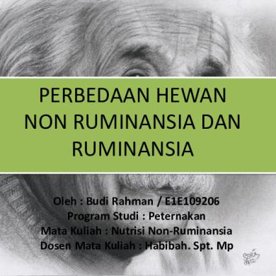 Perbedaan Non Ruminansia Dan Ruminansia [PDF] | Documents Community Sharing