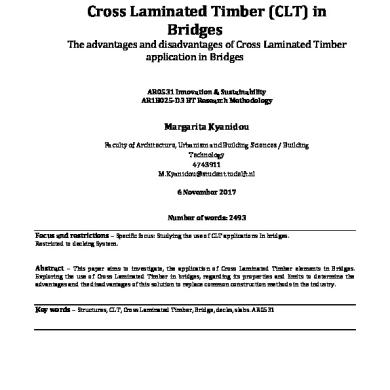 Cross Laminated Timber (CLT) in Bridges_Margarita Kyanidou_Research ...