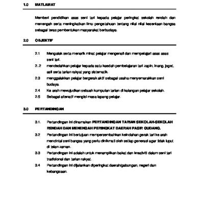 Kertas Kerja Ptd Tarian [PDF] | Documents Community Sharing