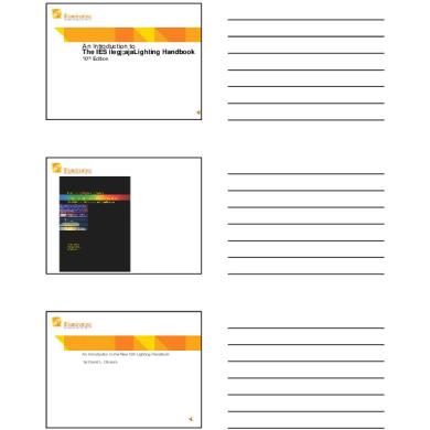 Introduction to IES Handbook [PDF] | Documents Community Sharing