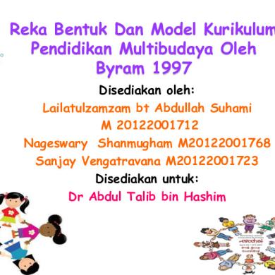 Reka Bentuk Dan Model Kurikulum Pendidikan Multibudaya Oleh [PDF ...