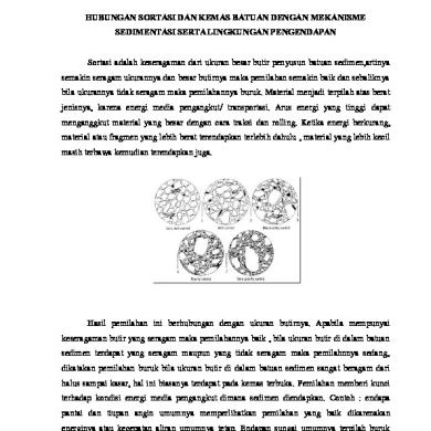 Hubungan Sortasi Dan Kemas Batuan Dengan Mekanisme Sedimentasi Serta ...