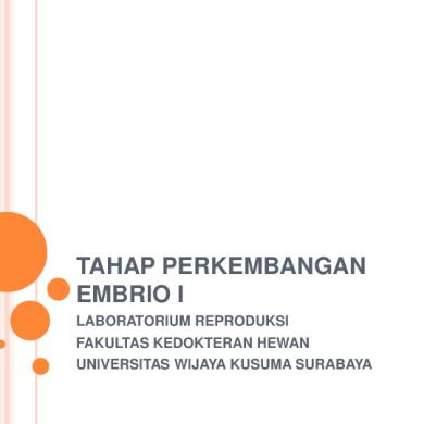 Tahapan Perkembangan Embrio i [PDF] | Documents Community Sharing